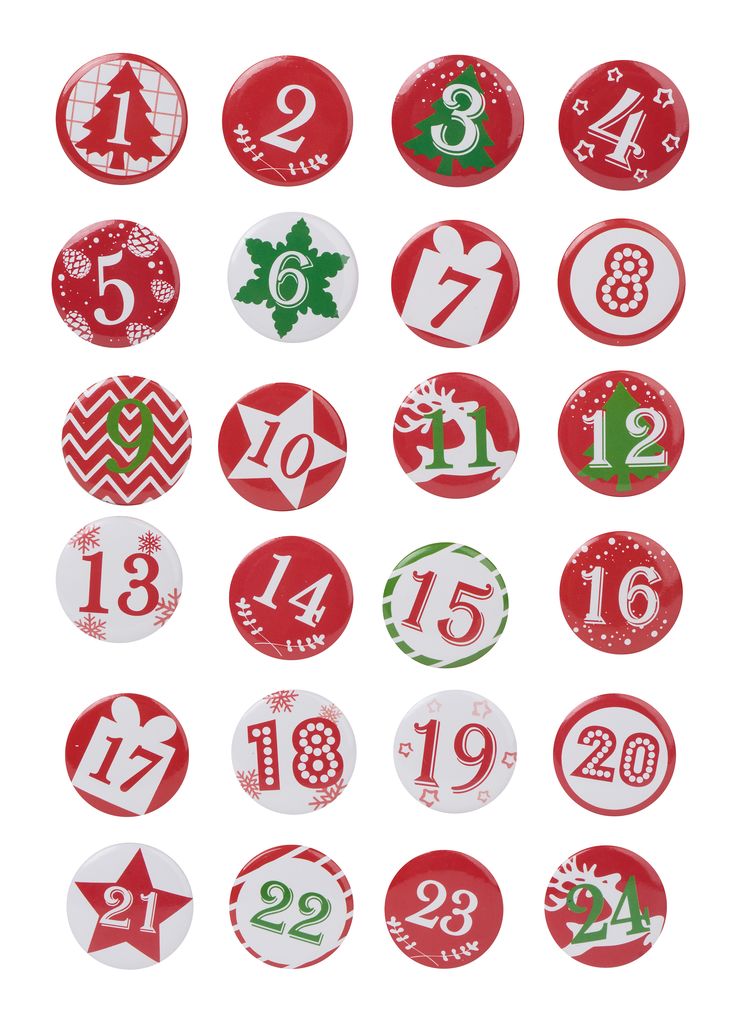 Chiffres calendrier de lAvent Buttons Loisirs créatifs VBS Hobby