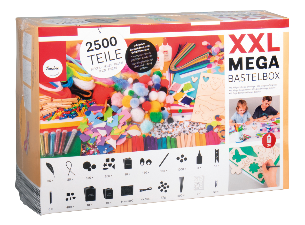 XXL-Mega-Bastelbox, ca. 2.500 Teile - VBS Hobby