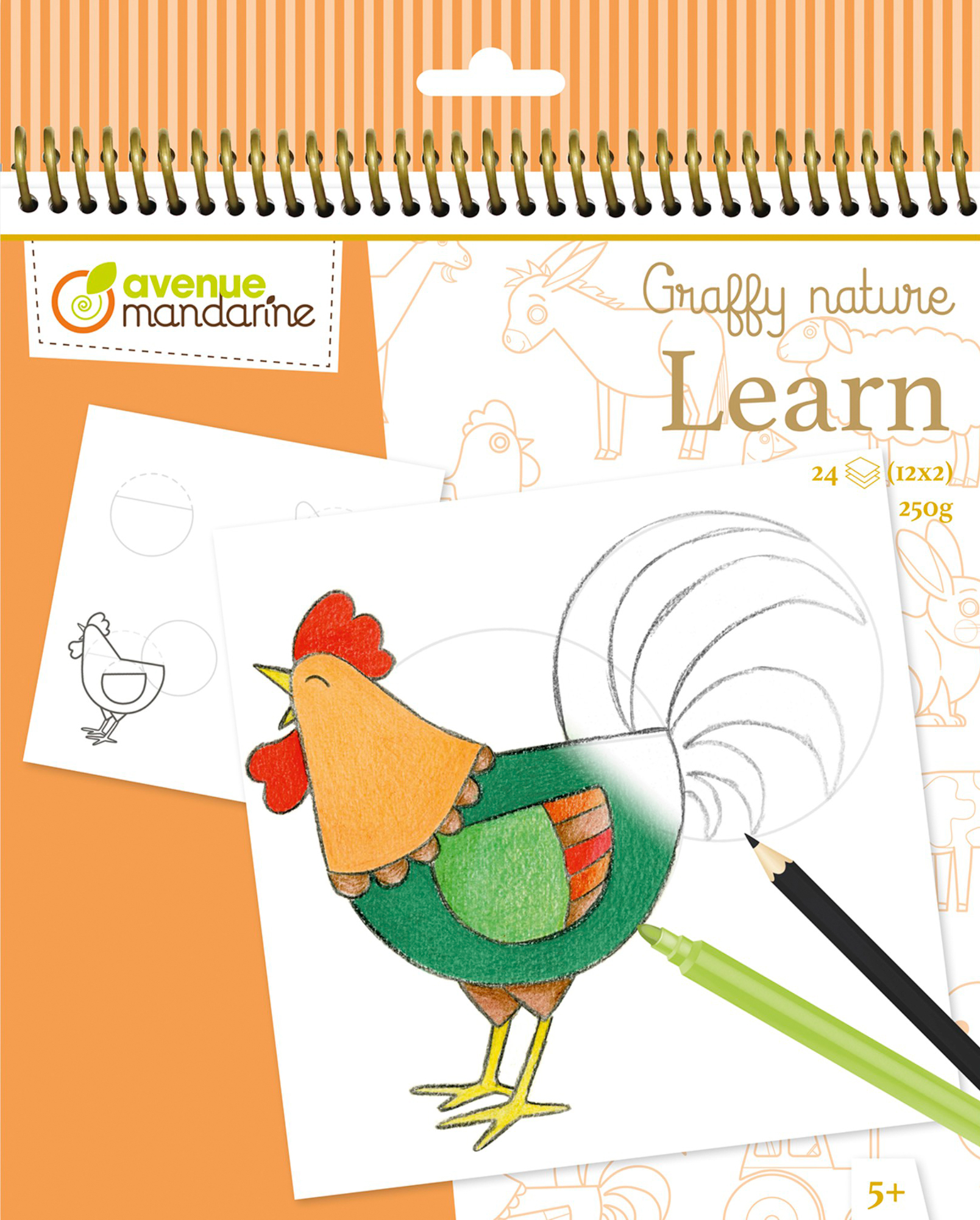 Spiralbuch Zeichnen lernen Graffy Nature "Der Bauernhof" | VBS Hobby ...