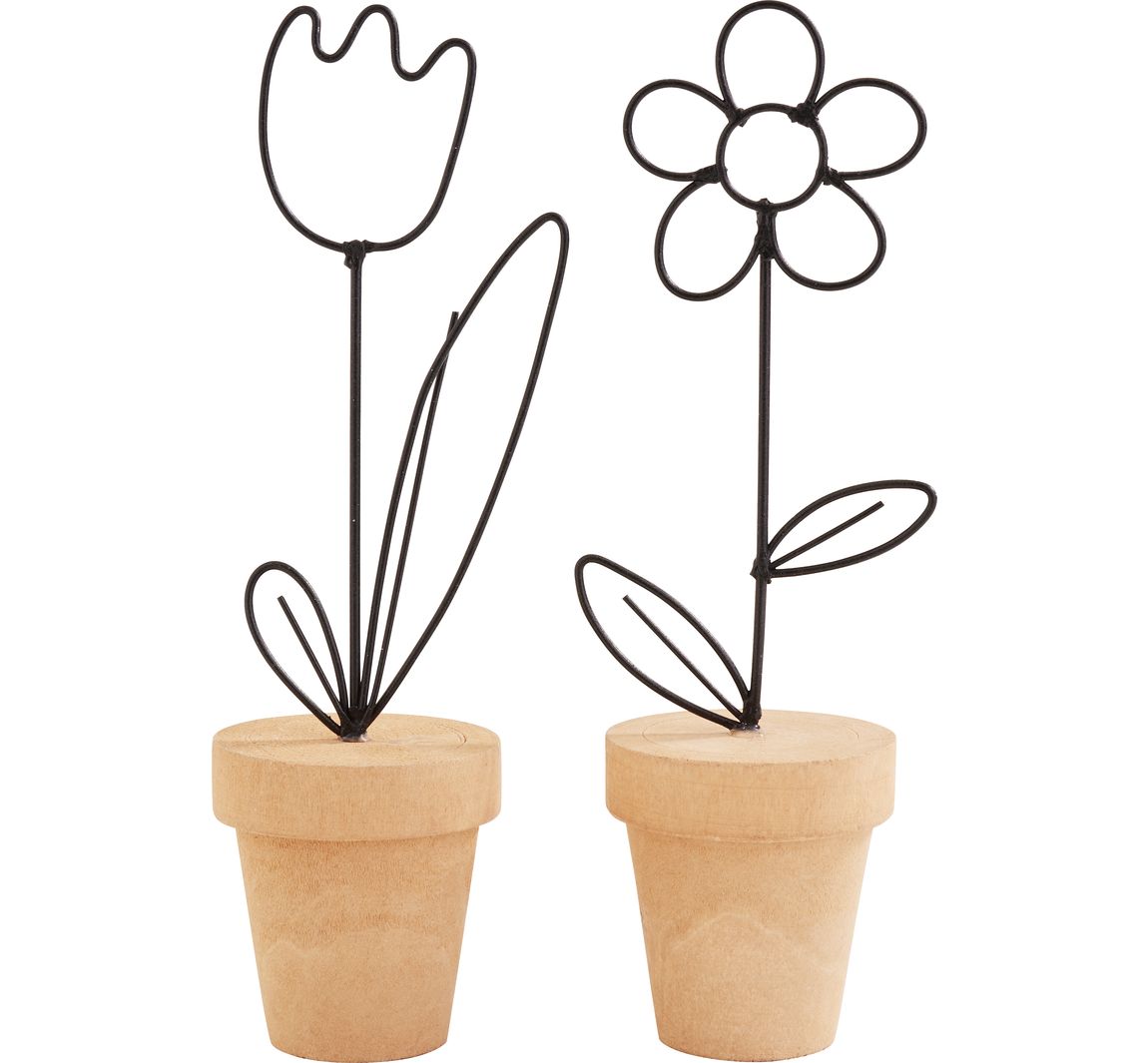 Fleur en fil de fer dans un pot, 2 pièces | Loisirs créatifs VBS ...