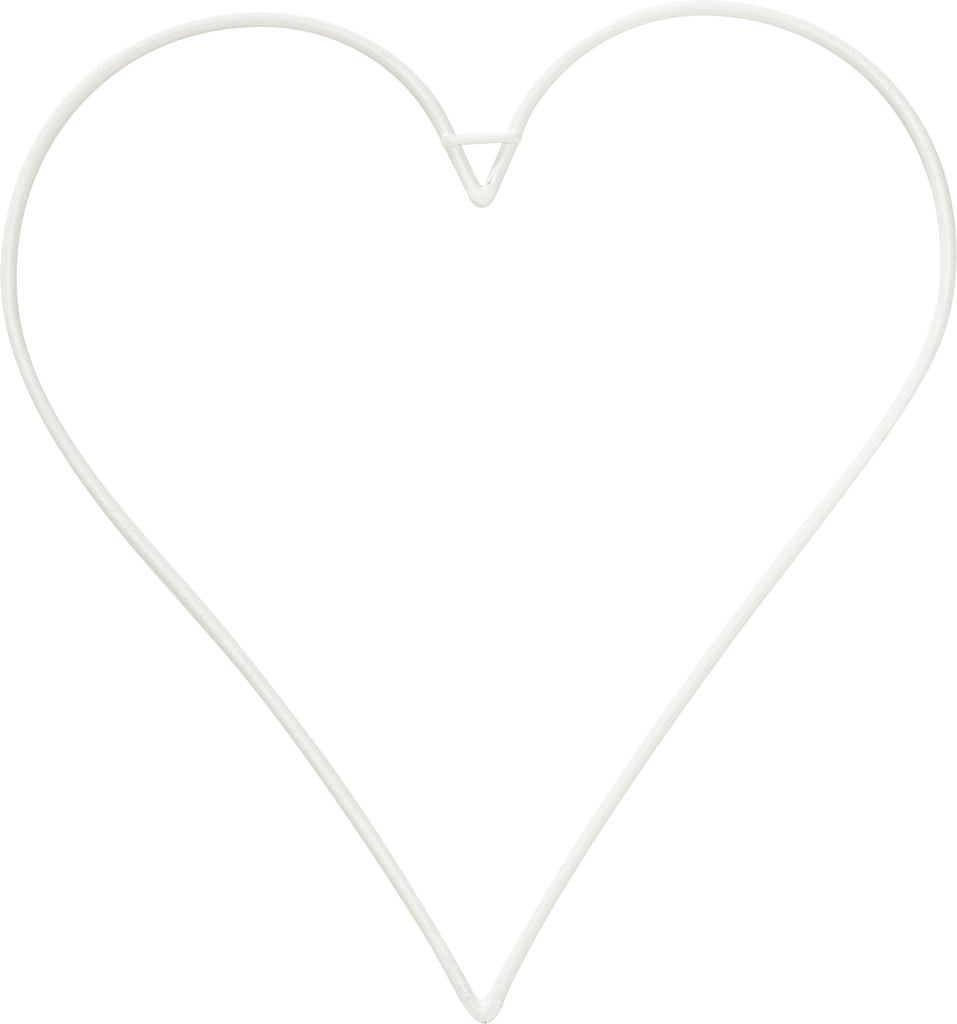 Metal heart, white - VBS Hobby